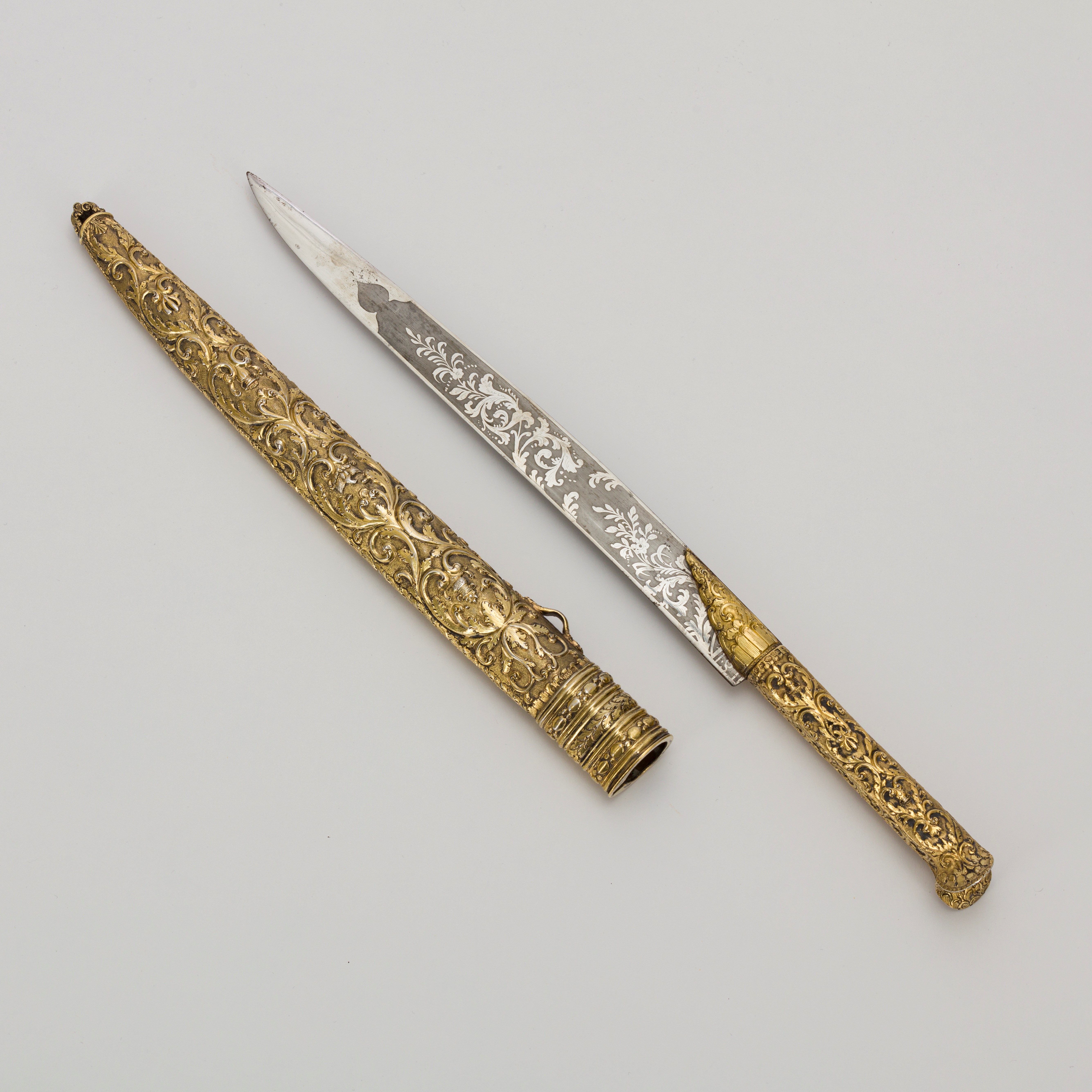 Early Victorian Silver Gilt Dagger and Scabbard | MasterArt