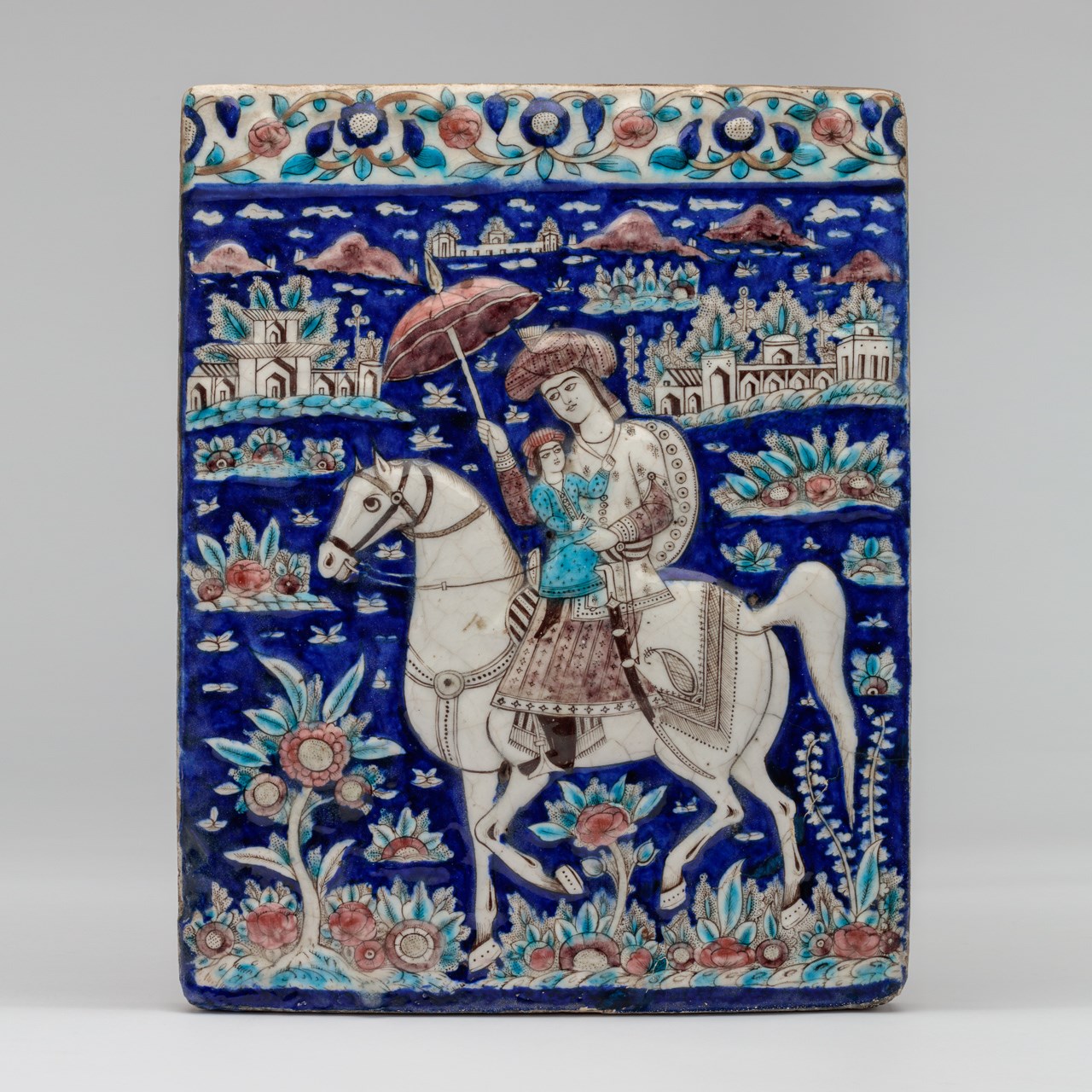 Qajar Tile with Horse and Rider | MasterArt