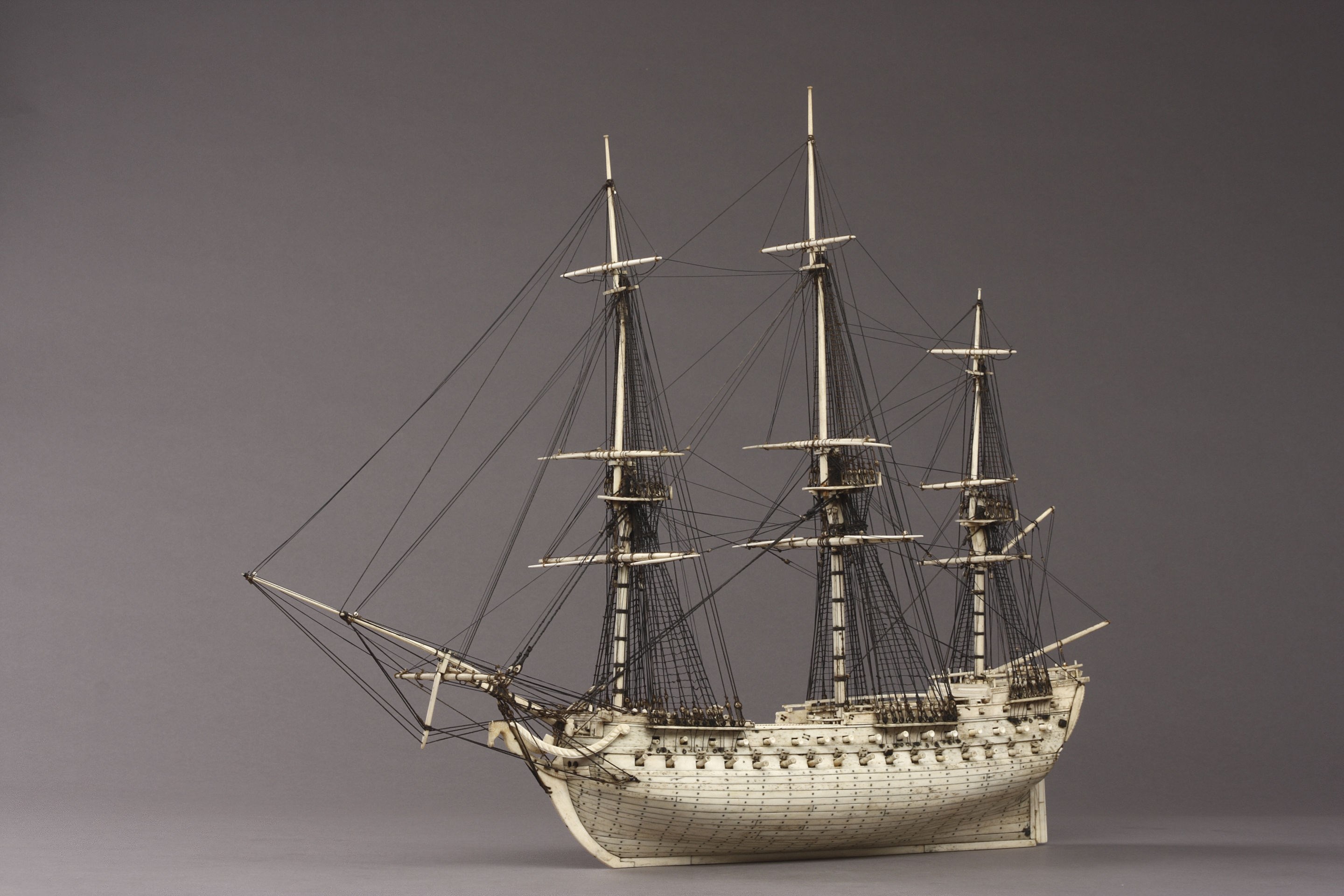 Napoleonic Prisoner of War Bone Model of a 78 Gun Ship | MasterArt