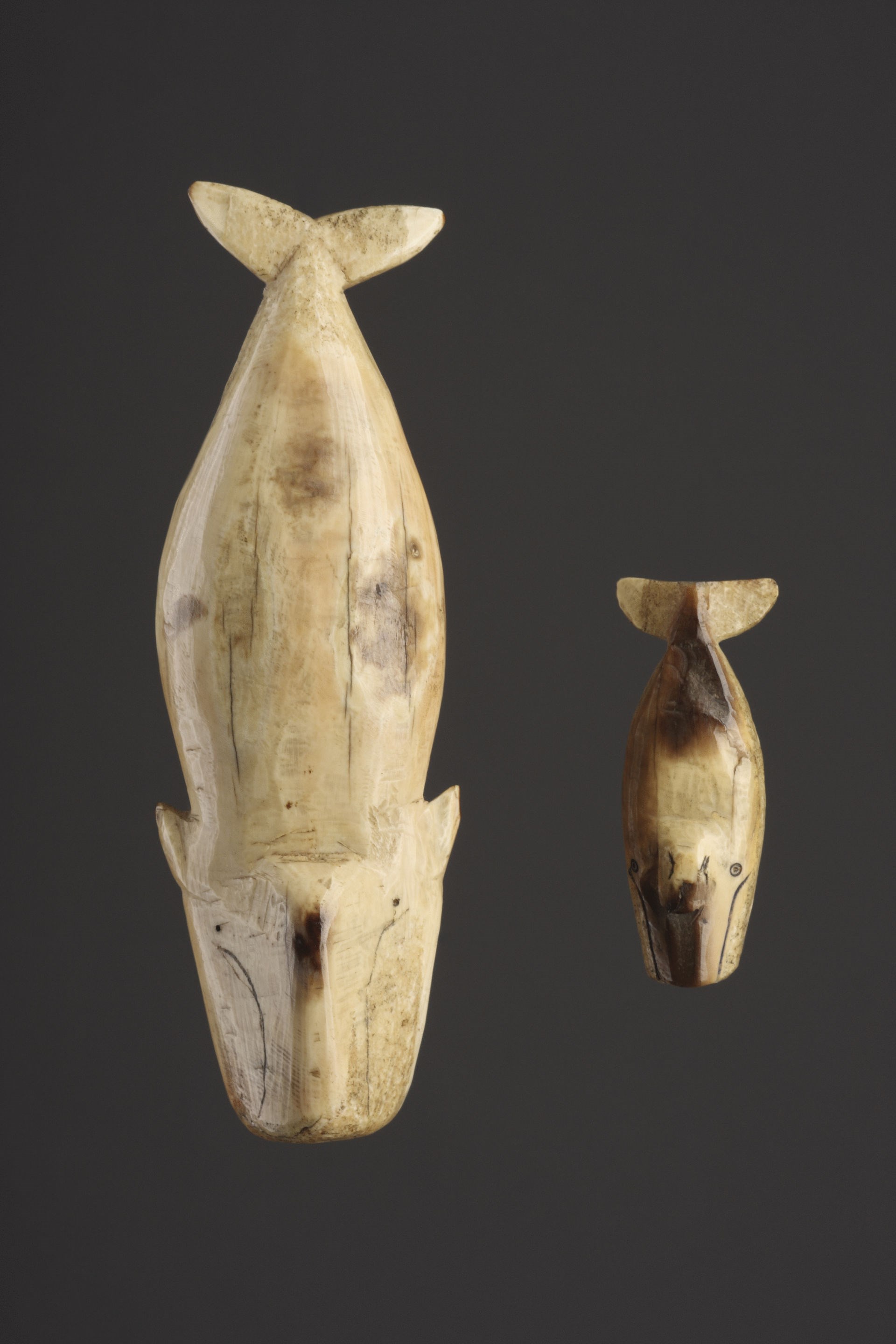 Two Northern Alaskan Inupiak Eskimo Amuletic Bowhead Whale Images ...