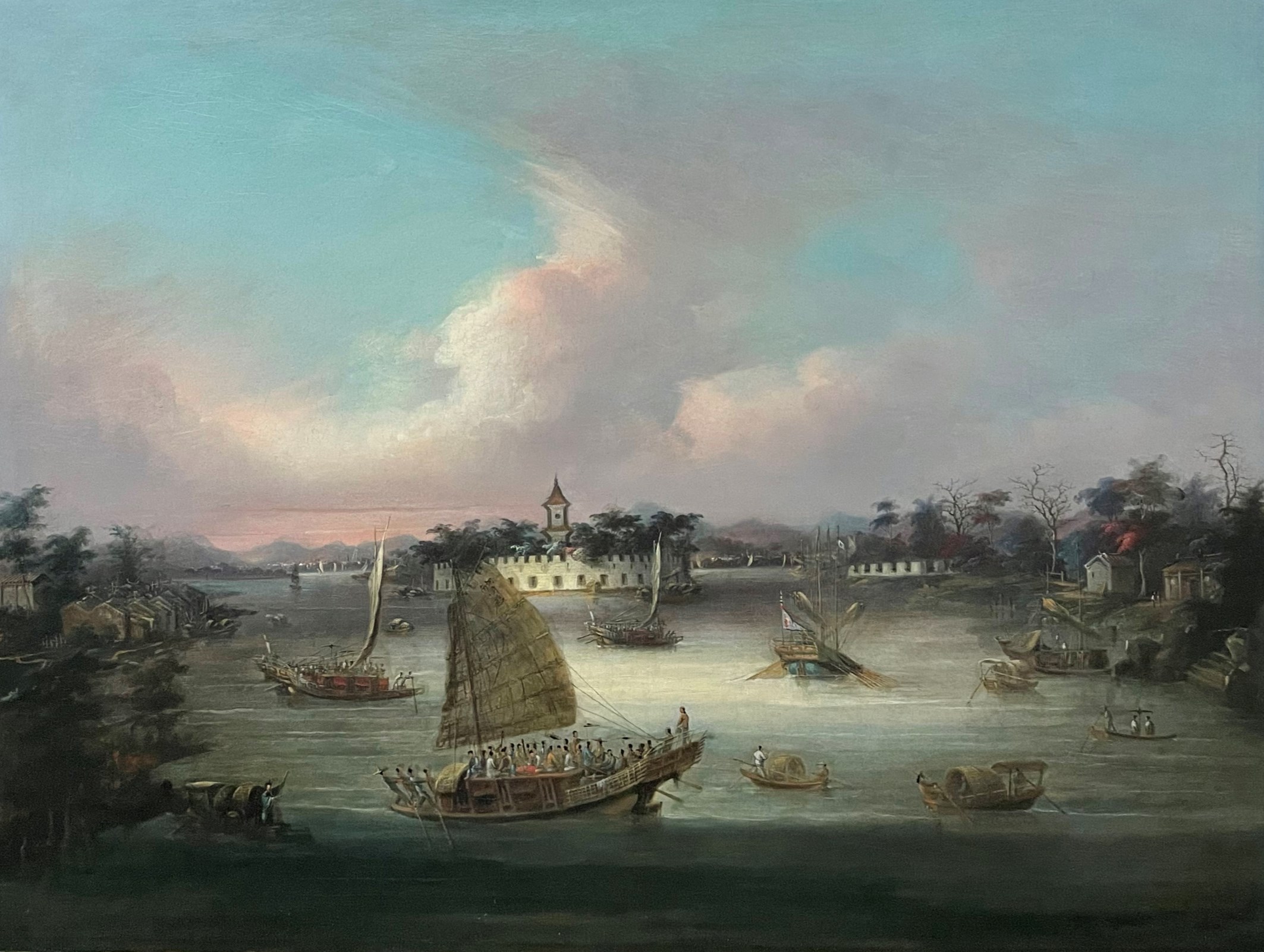 Anglo-Chinese School - View of Folly Fort on the Canton River | MasterArt
