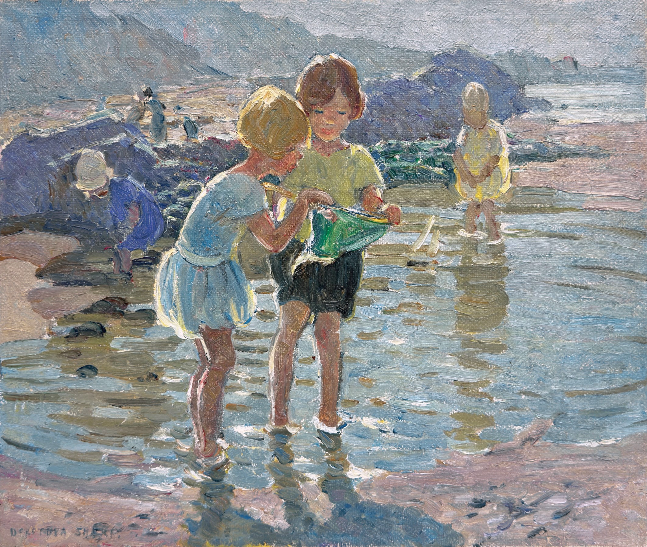 Dorothea Sharp, RBA, ROI, PSWA - Children Paddling | MasterArt