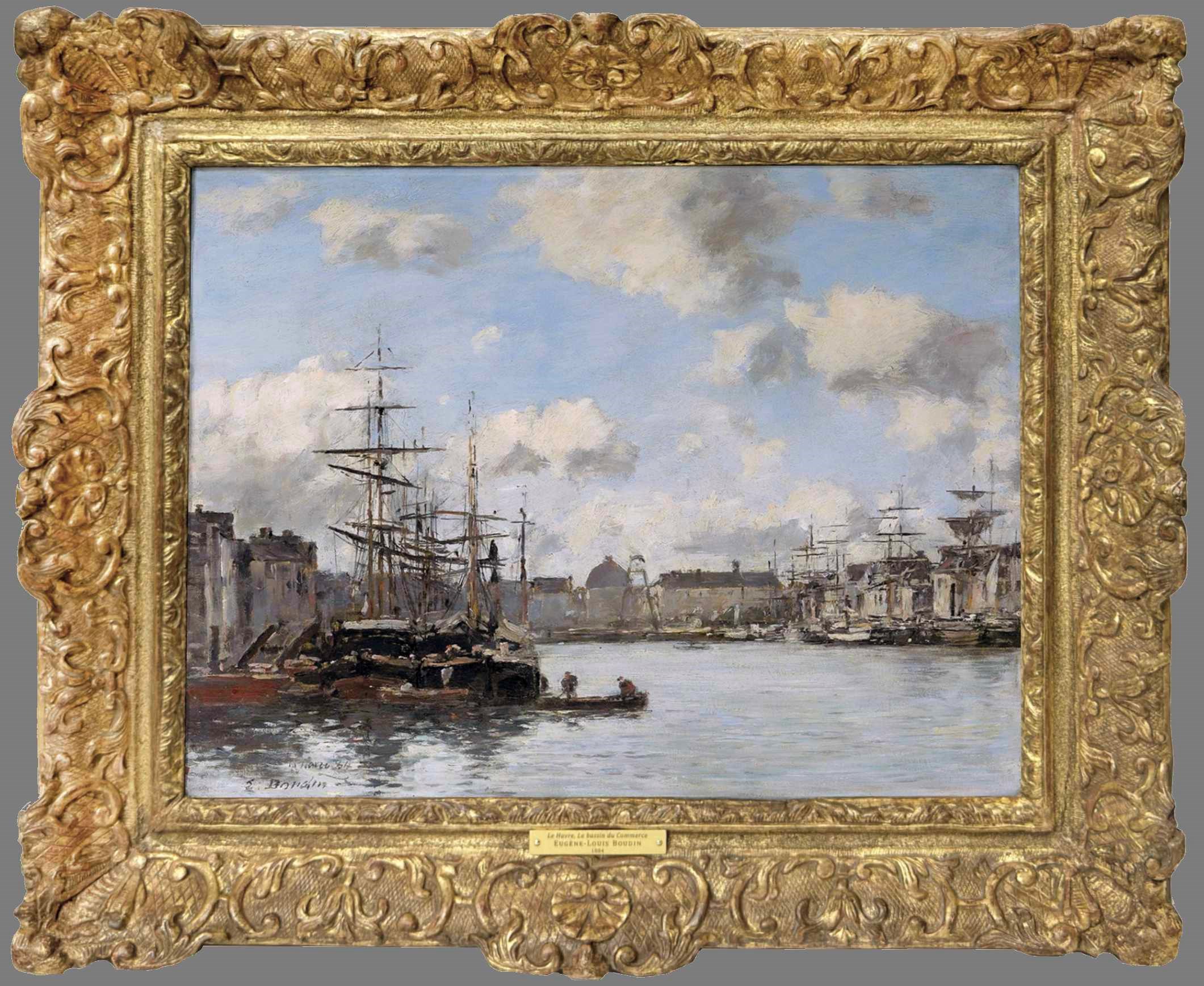 Eugène-Louis Boudin - Le Havre, Le Bassin du Commerce, 1884 | MasterArt