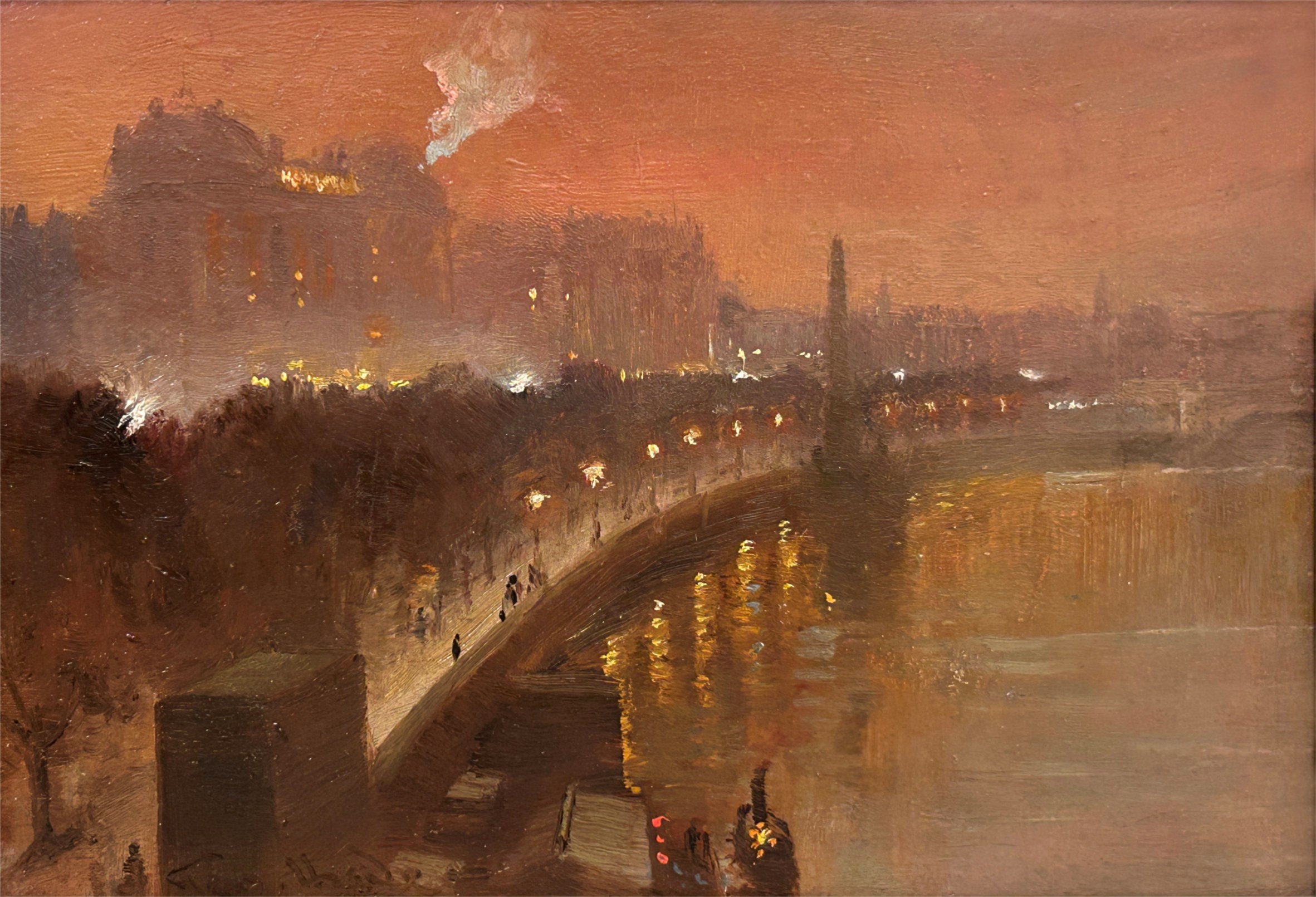 George Hyde Pownall - Victoria Embankment from Hungerford Bridge (one ...
