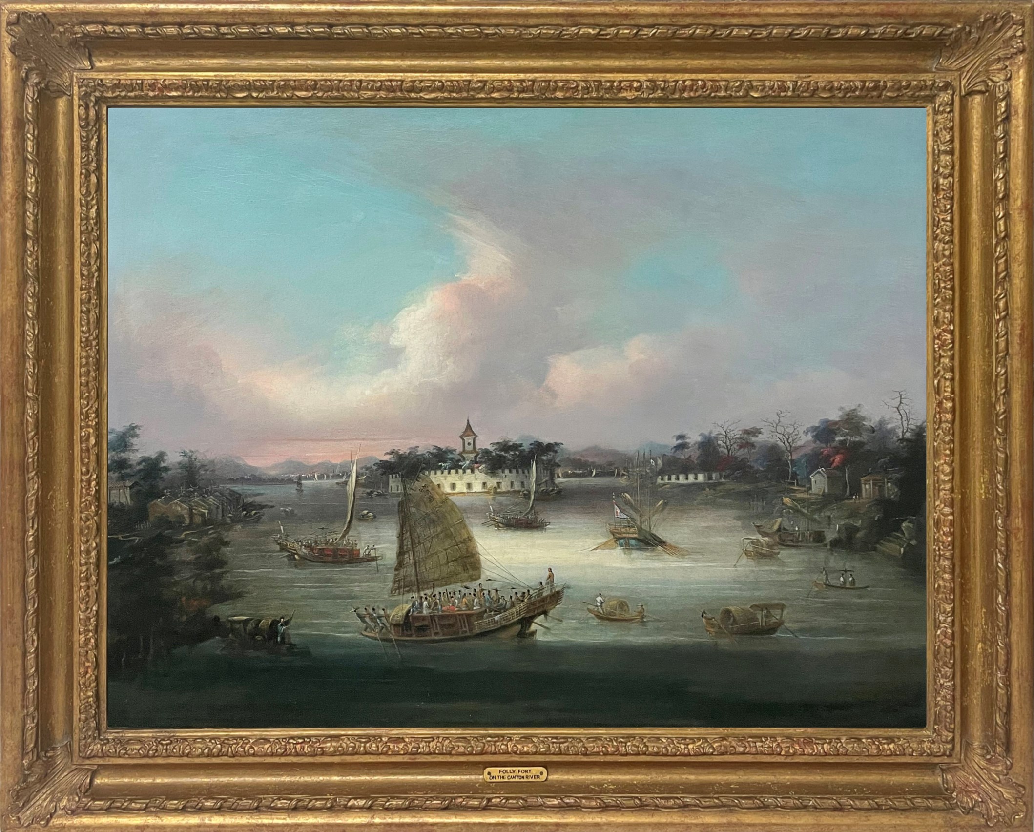 Anglo-Chinese School - View of Folly Fort on the Canton River | MasterArt