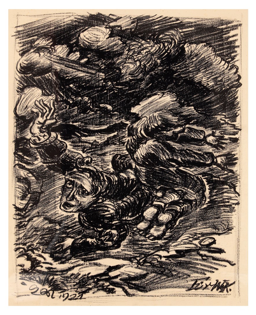 Ludwig Meidner - Two Ecstatics in an Apocalyptic Landscape | MasterArt