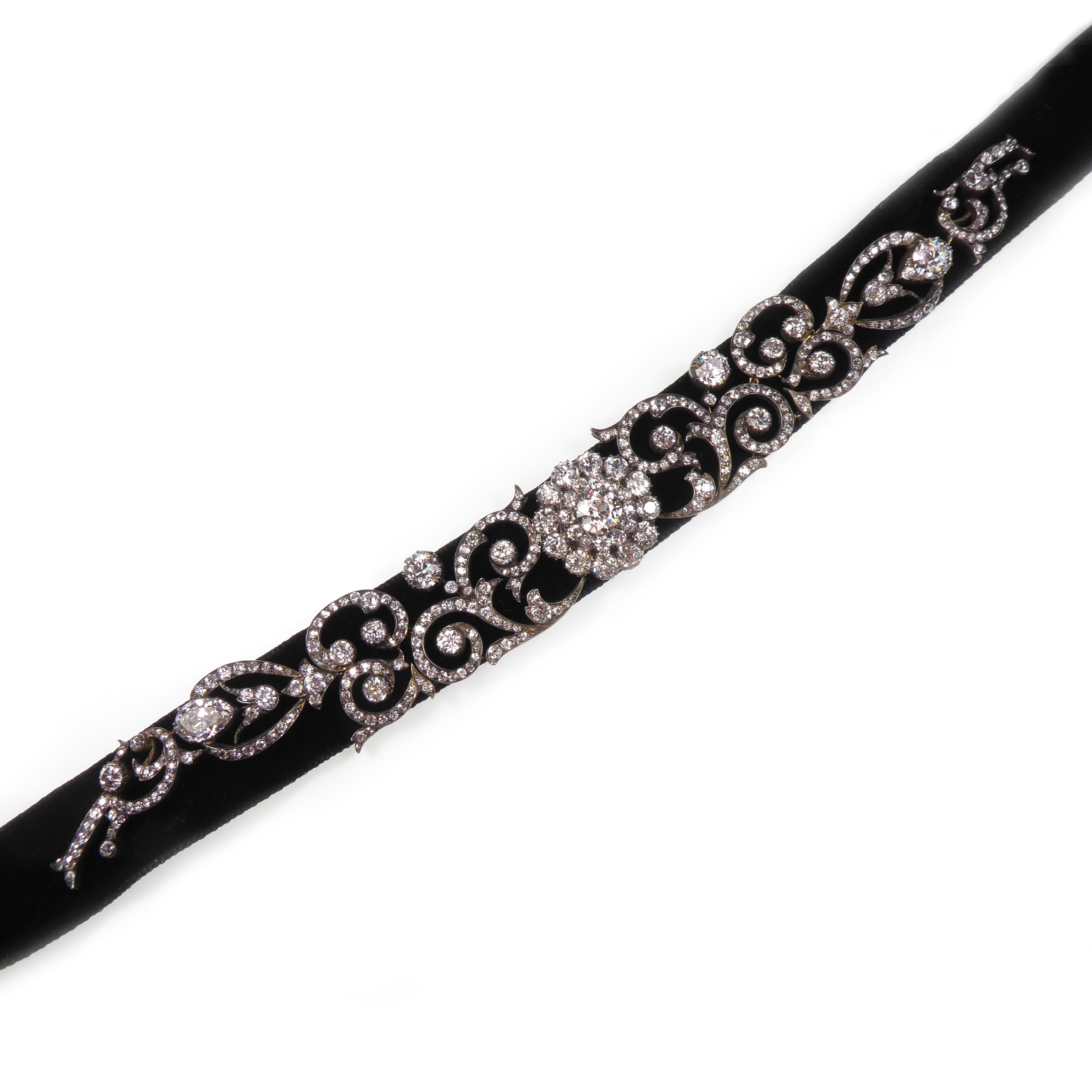 Antique ruby and diamond two row crossover ring, French c.1890, of ...