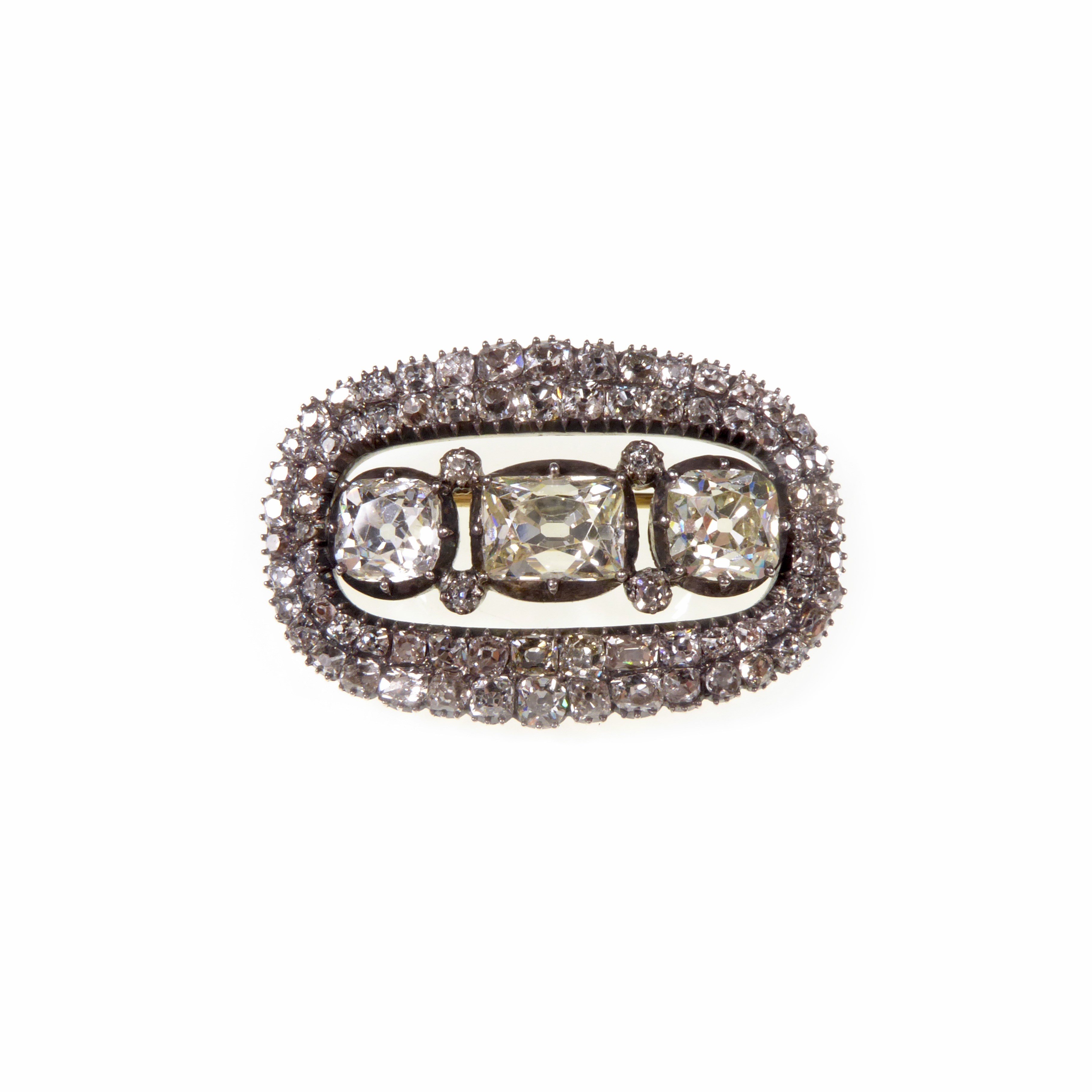 Antique pear shaped diamond and scroll pendant necklace, c.1900, hung ...