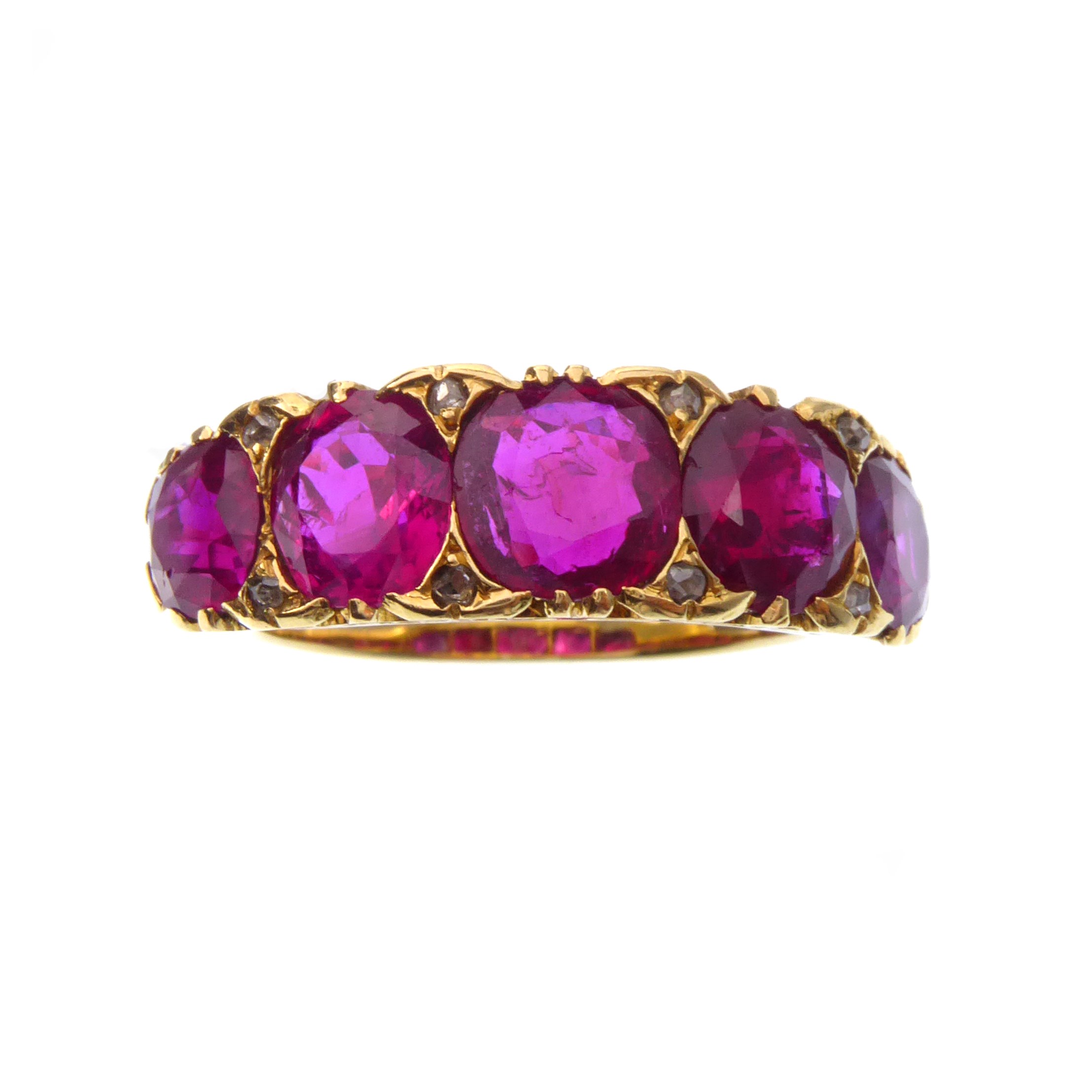 Five stone ruby ring | MasterArt
