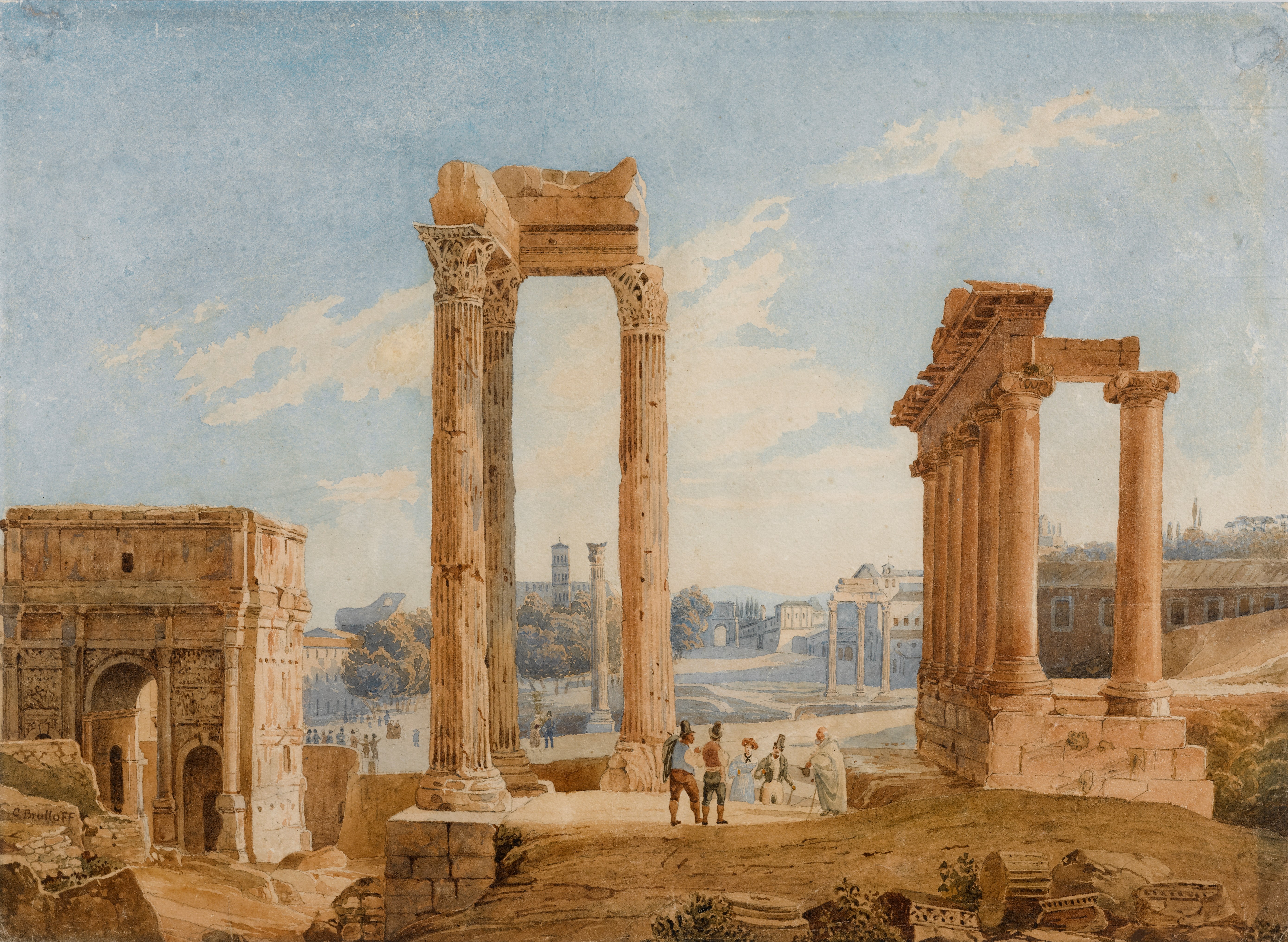 Karl Pavlovich Bryullov - The Roman Forum | MasterArt