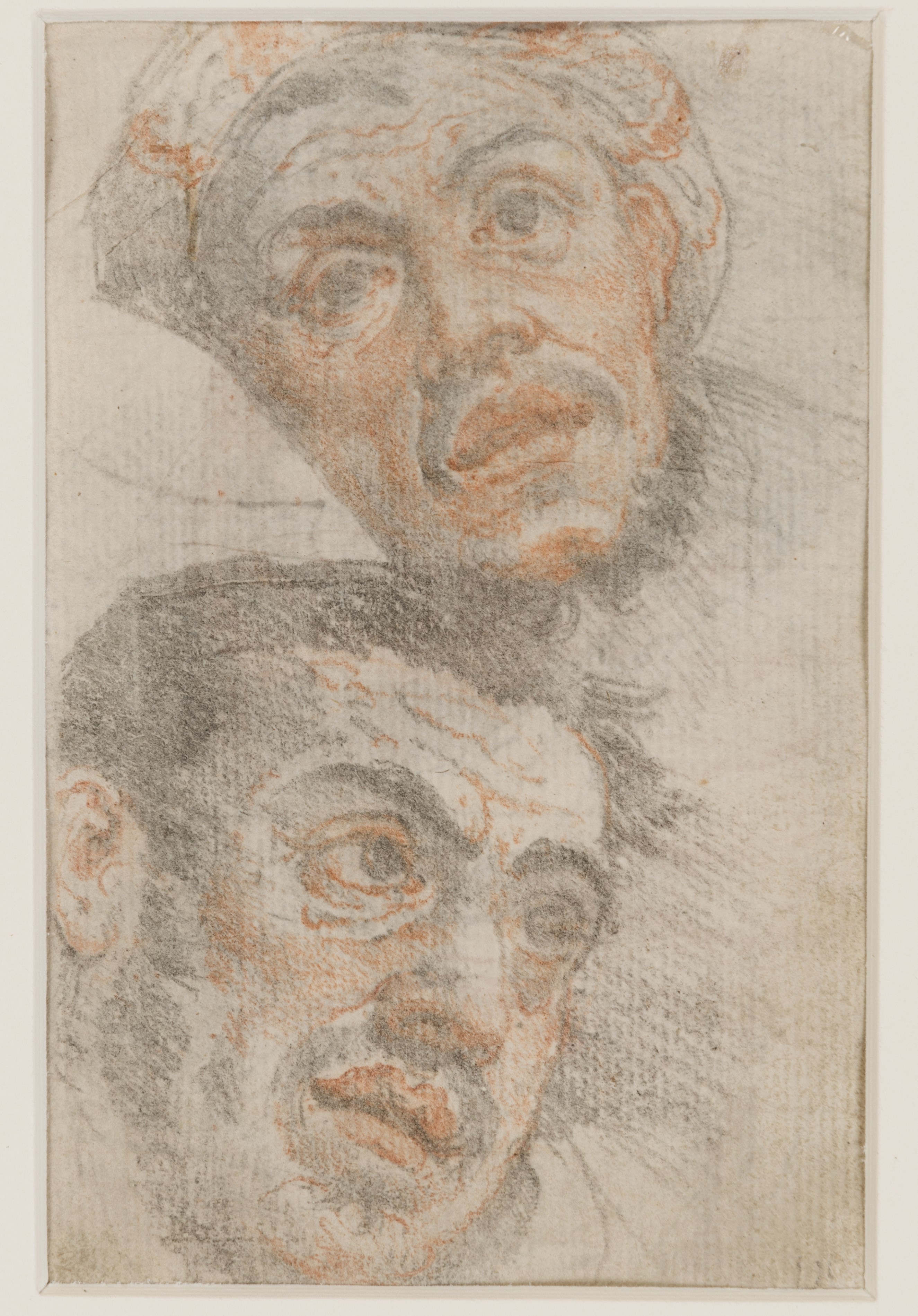 Federico ZUCCARO - The Head of a Young Man [recto]; Two Heads of ...