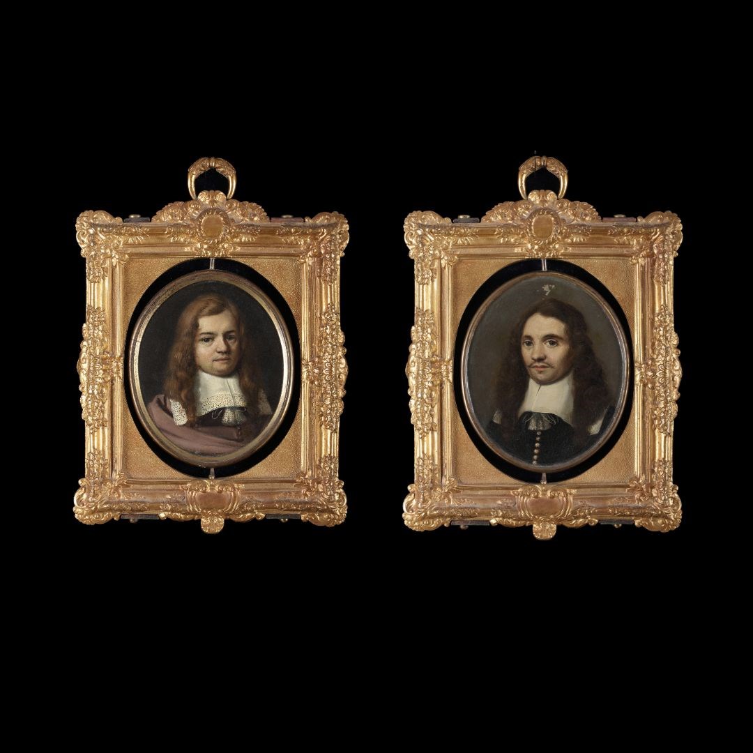 DUTCH SCHOOL (17th Century) - Two portraits of Gentlemen; one wearing ...