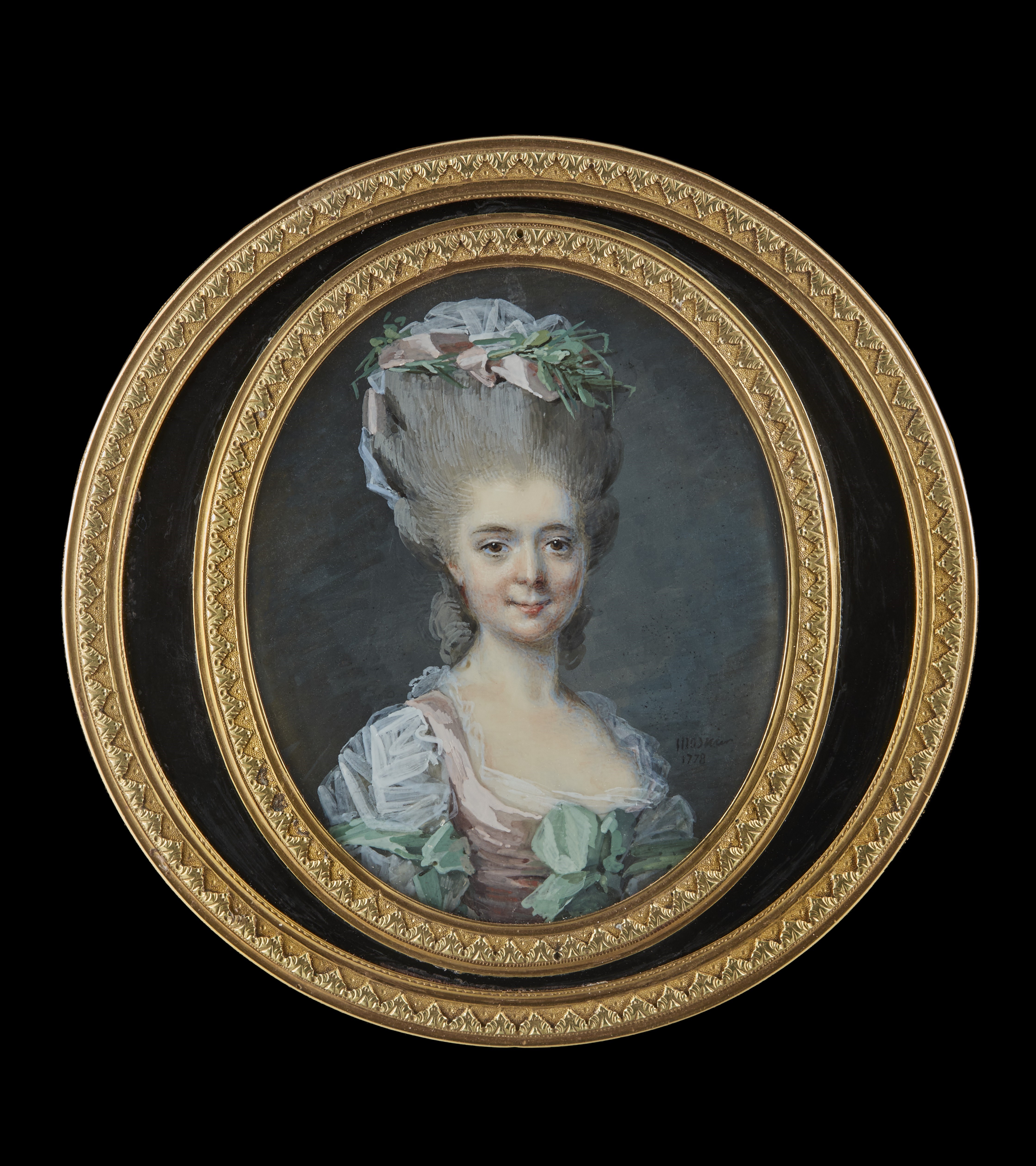 Jean-Laurent Mosnier - Portrait miniature of Charlotte-Albertine ...